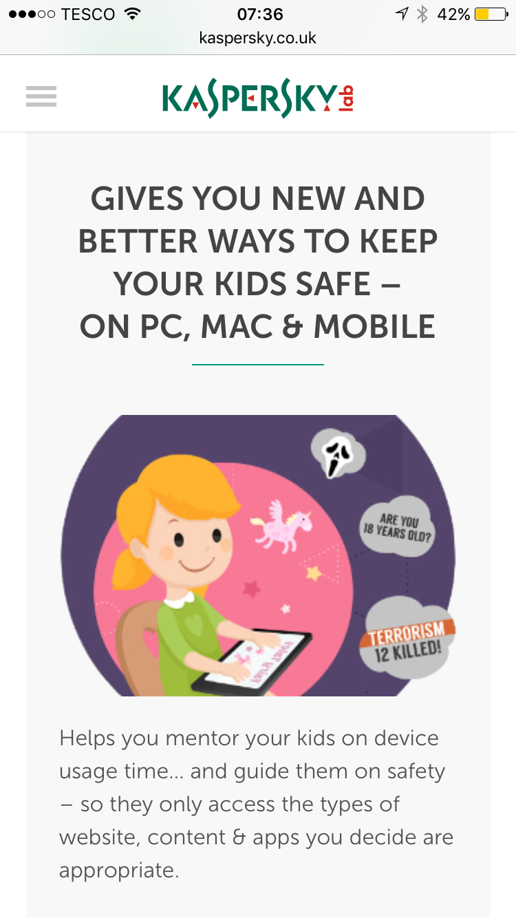 Playdays and Runways: Kaspersky Kids Safe App