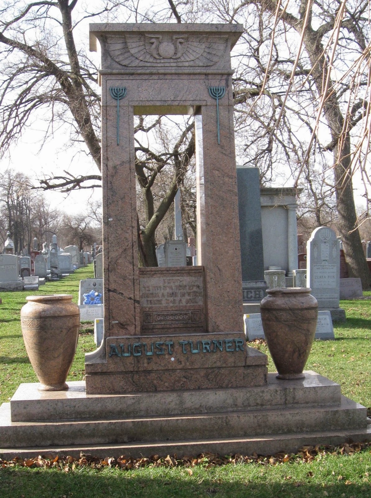 Under Every Tombstone: AN EGYPTIAN SYMBOL ON A JEWISH GRAVE - August Turner
