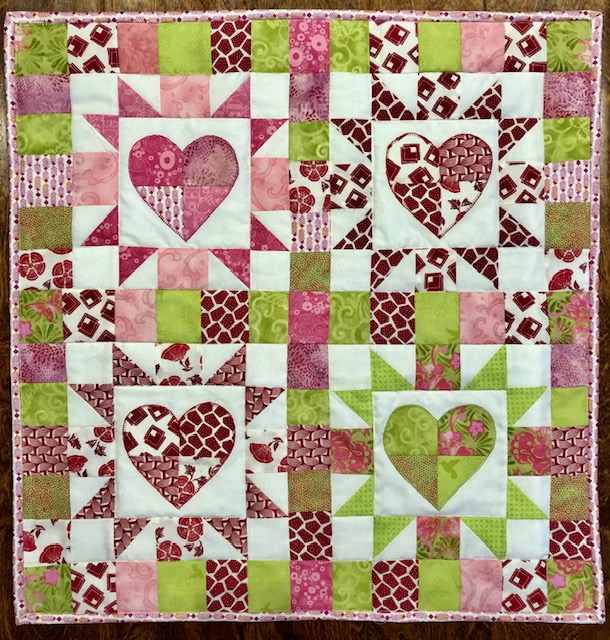 JBigg's Scrap Pieces: Valentine Table Topper - finished