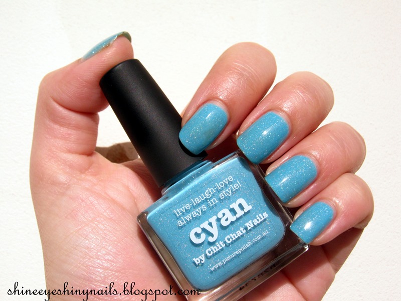 old: shine eye's shiny nails: picture polish cyan (collaboration shade ...