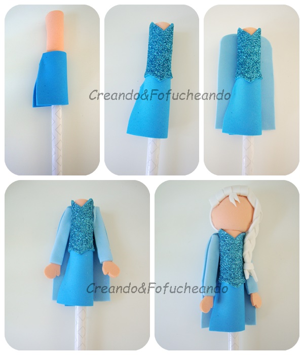 Cómo hacer un Fofulápiz de Elsa Frozen | Creando y Fofucheando