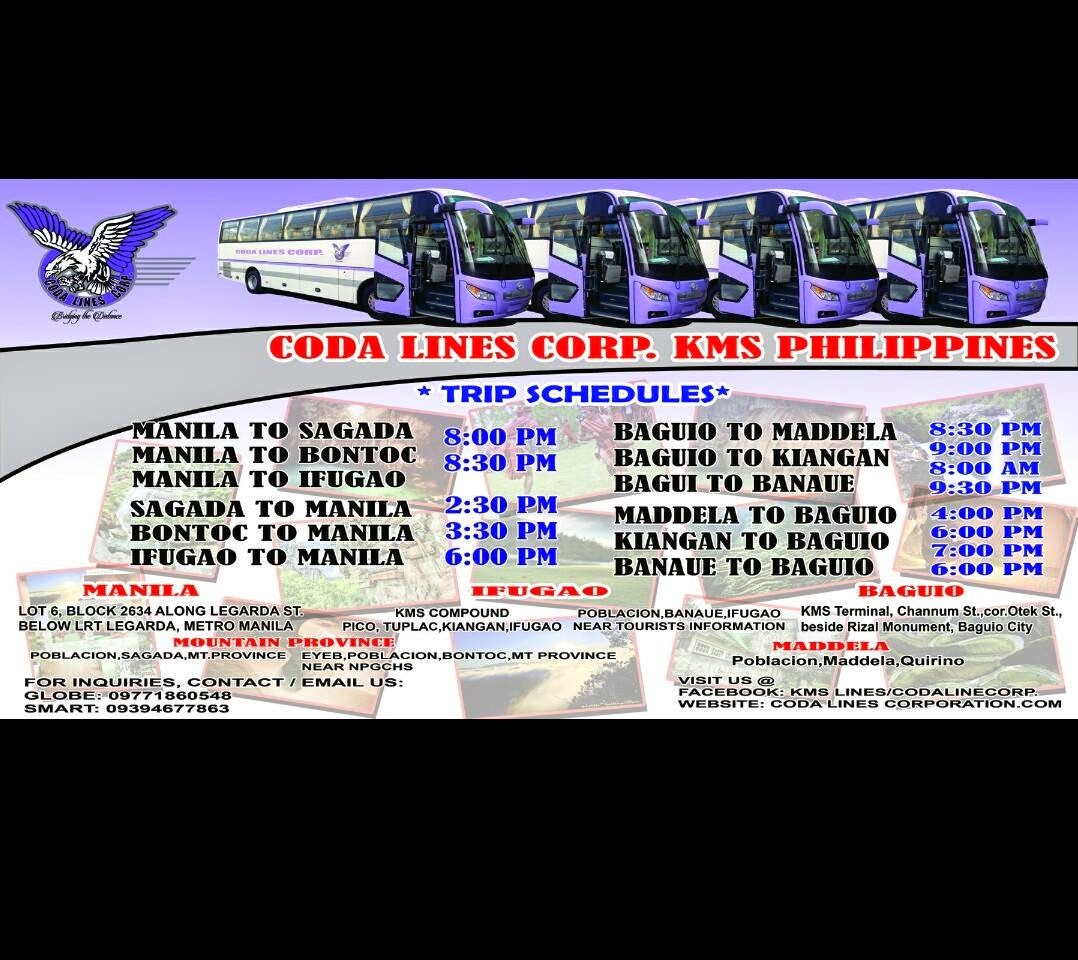 Backpacking Philippines: KMS/CODA Lines Bus to Sagada Fares, Trip ...