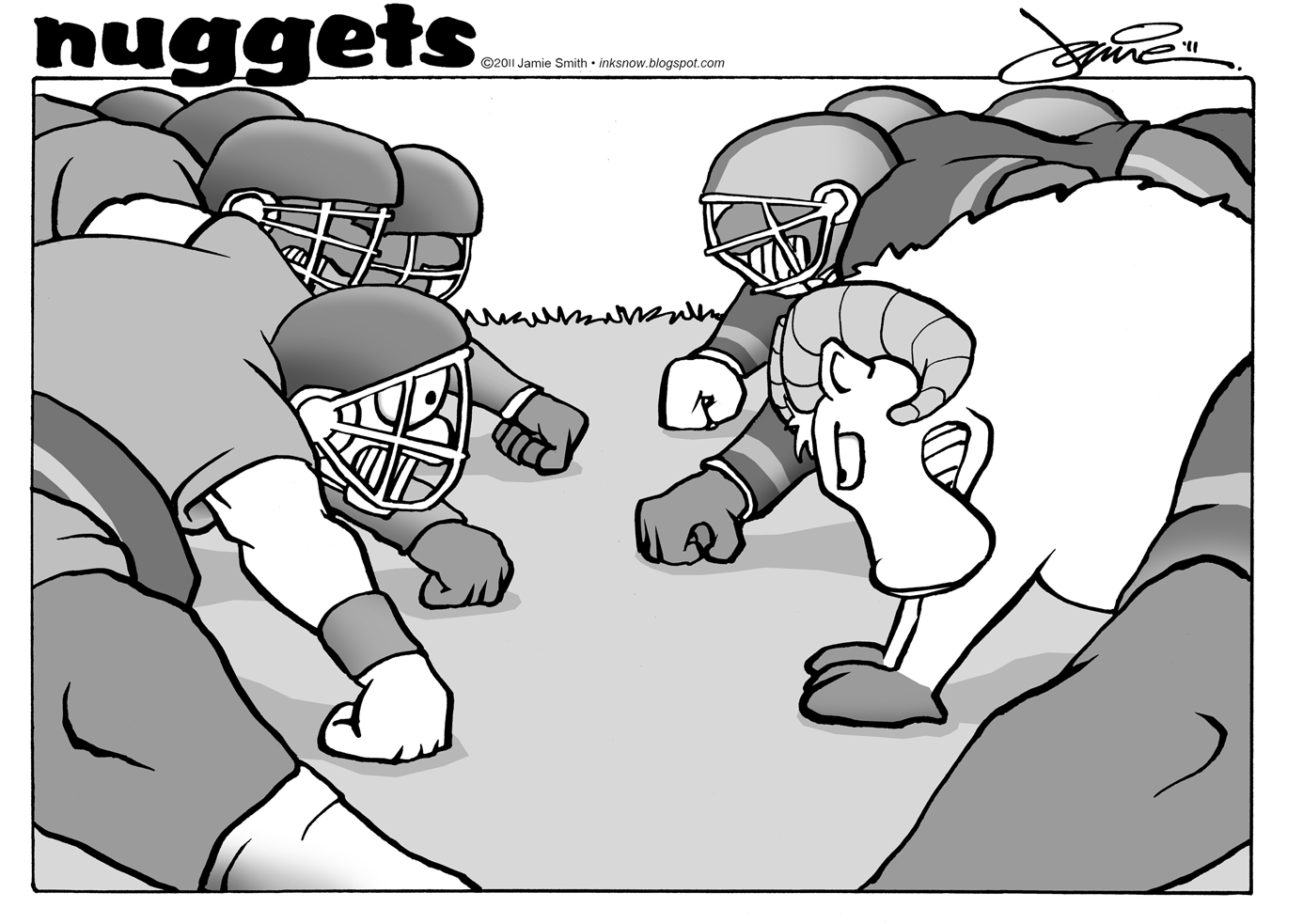 Football Huddle Cartoon
