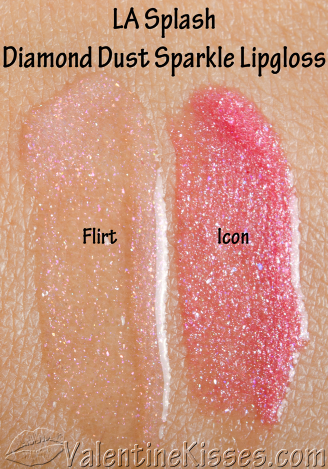Valentine Kisses: LA Splash Diamond Dust Sparkle Lipgloss in shades ...