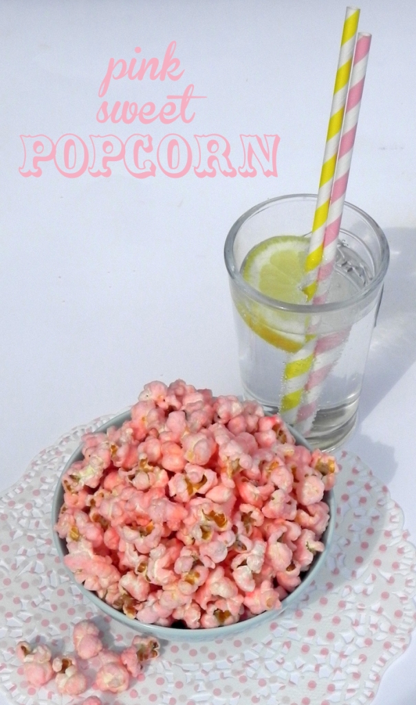 Il cucchiaio giallo: pink sweet POPCORN per una GHIRLANDA speciale