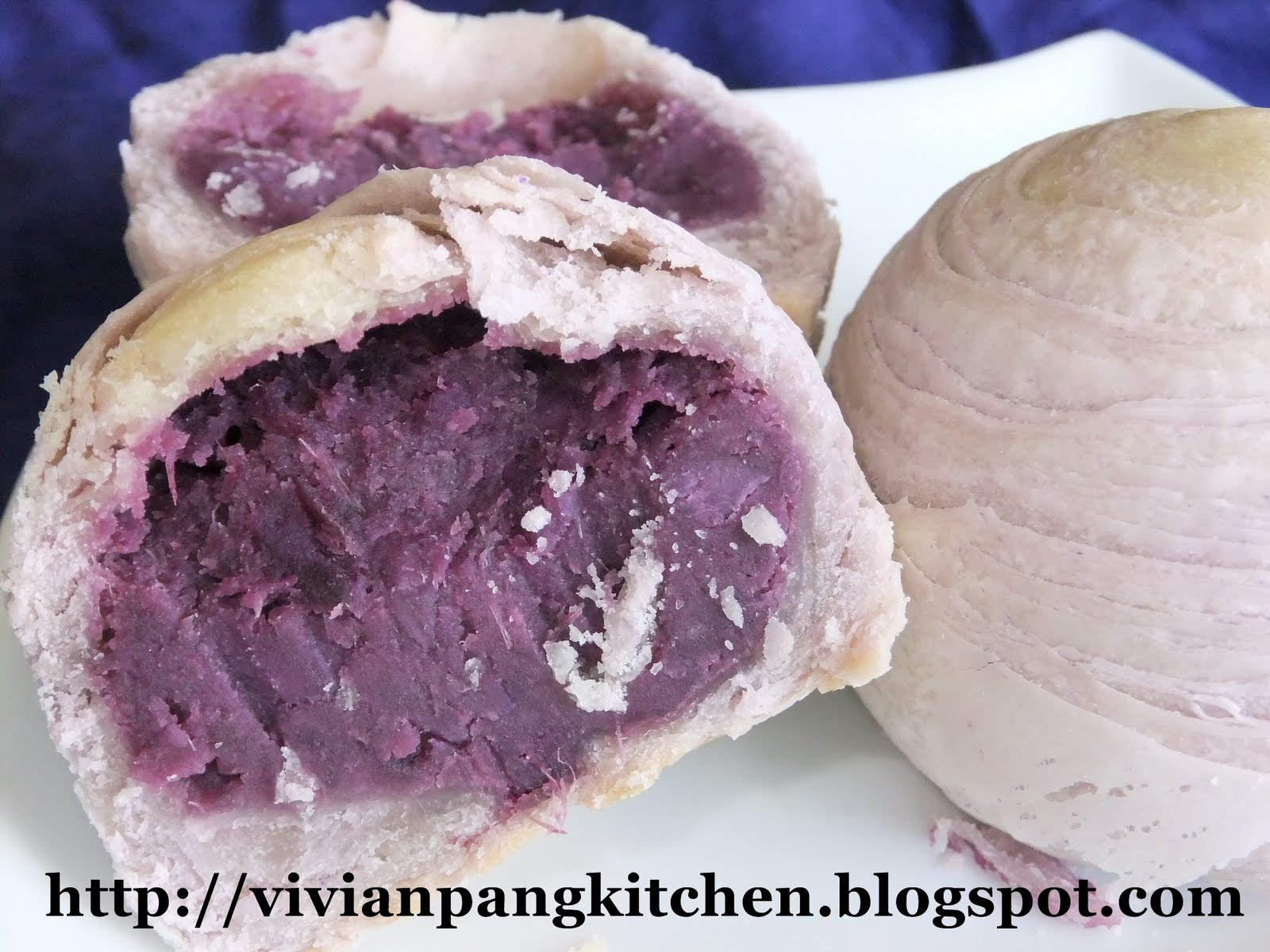 Vivian Pang Kitchen: Thousand Layer Mooncake with Purple Sweet Potato ...