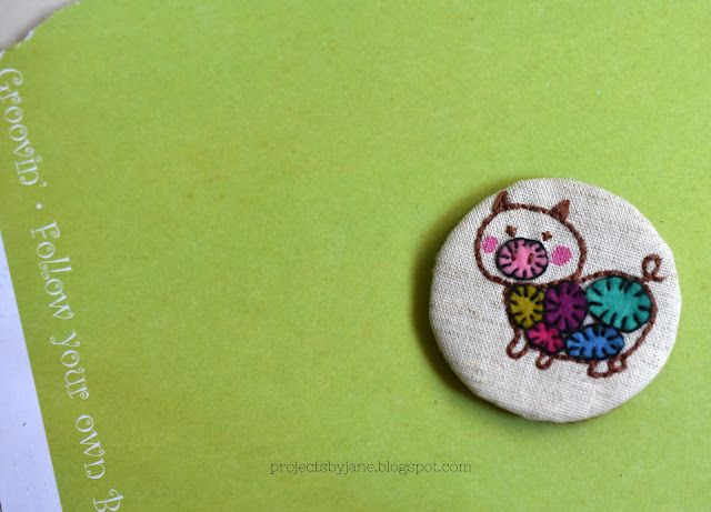 How to sew an embroidered fabric brooch | Projects by Jane