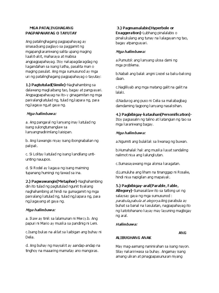 halimbawa ng idyoma - philippin news collections