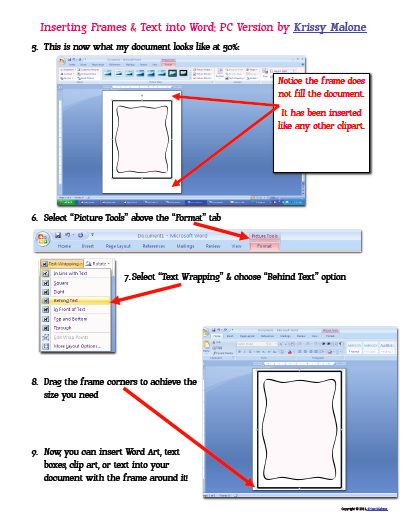 How to Insert Frames & Borders with Text in Microsoft Word - Classroom ...
