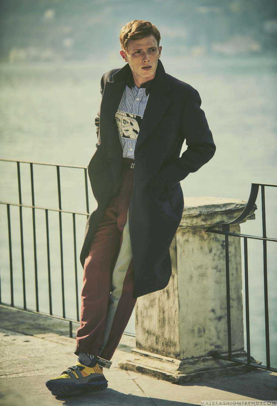 Linus Wondermann y Charlie Cooper se enfundan en Prada para GQ Italia