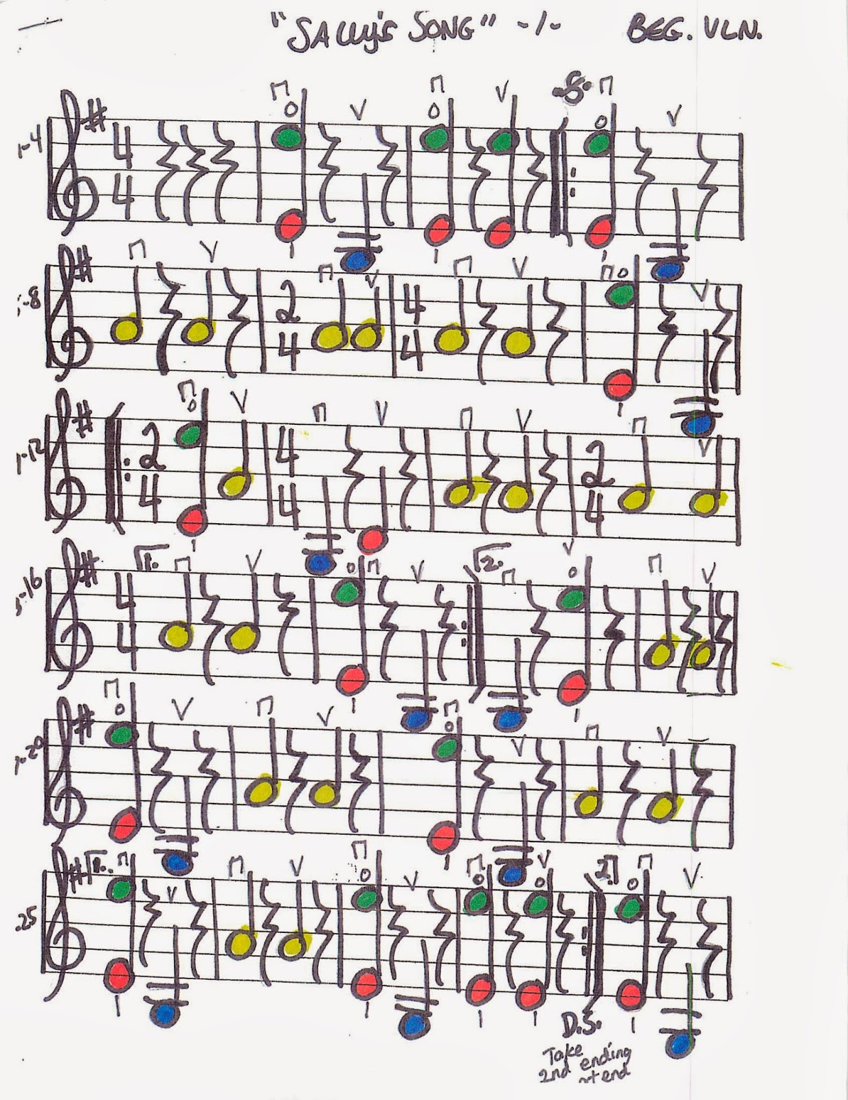 Miss Jacobson's Music: SALLY'S SONG