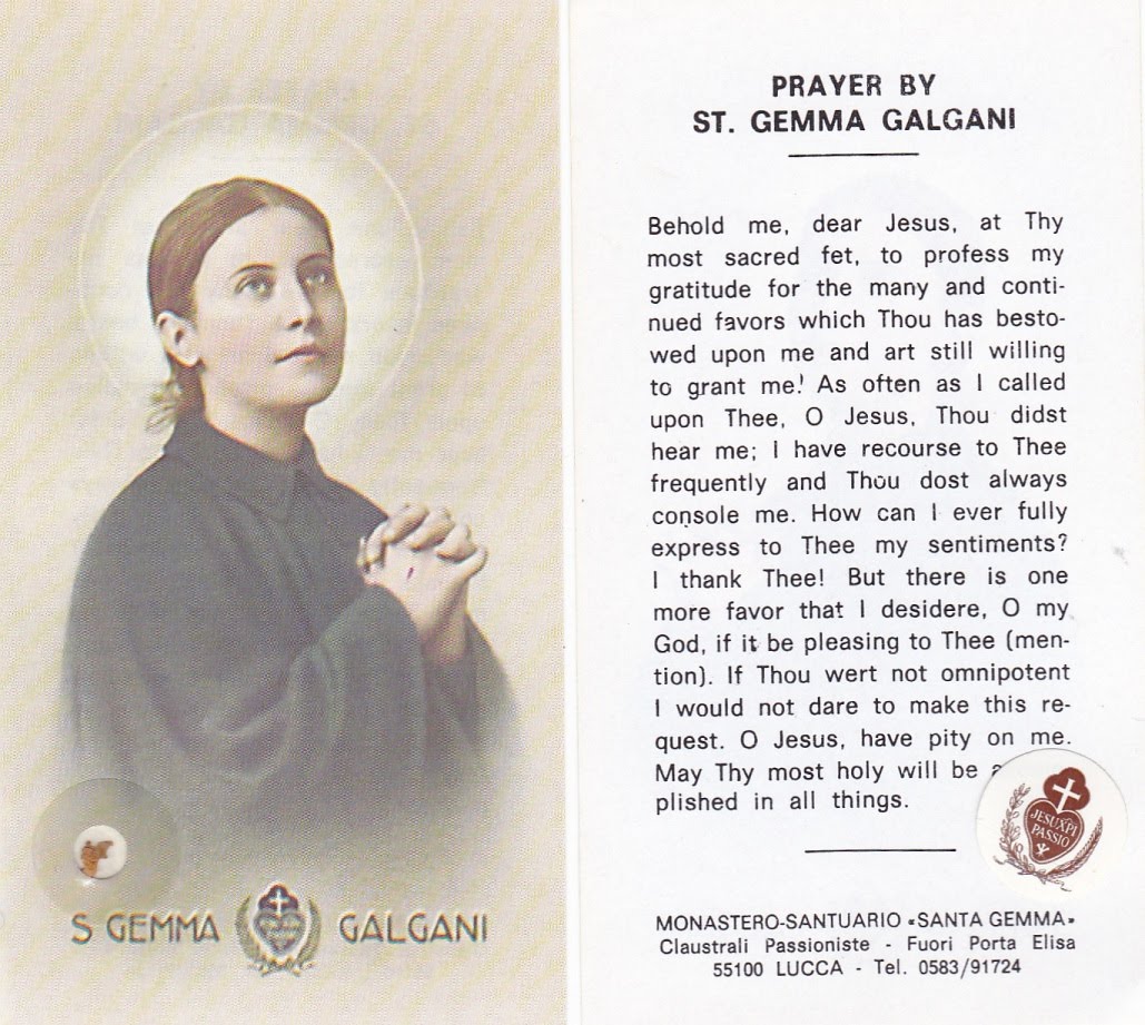 St Gemma Galgani: Free St Gemma item giveaway