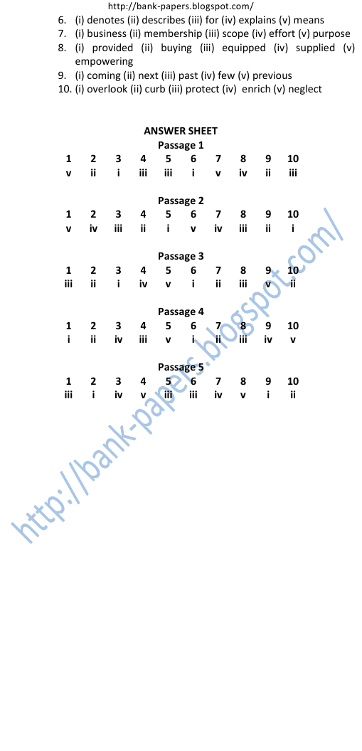Exercise 21 Bank General English Question Exercise 21 Bank General English Question