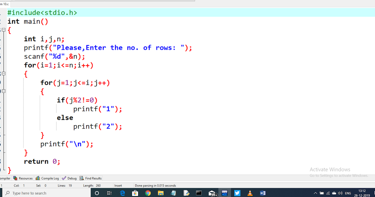 Print The Following Pattern In C Language print-the-following-pattern-in-c-language