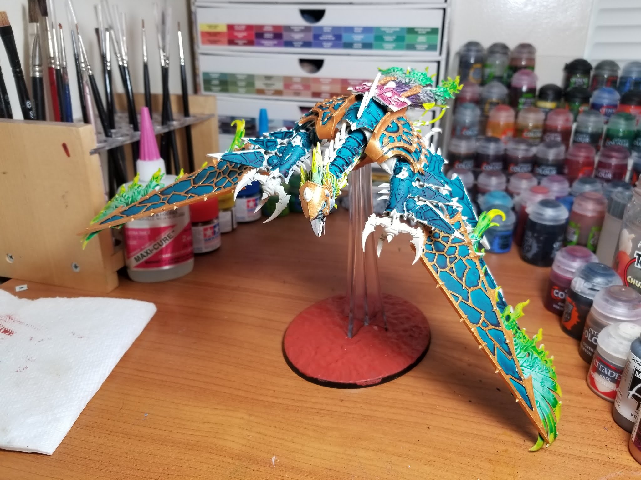 Tigurius's Omnis Arcanum Models: Thousand Sons Heldrake conversion