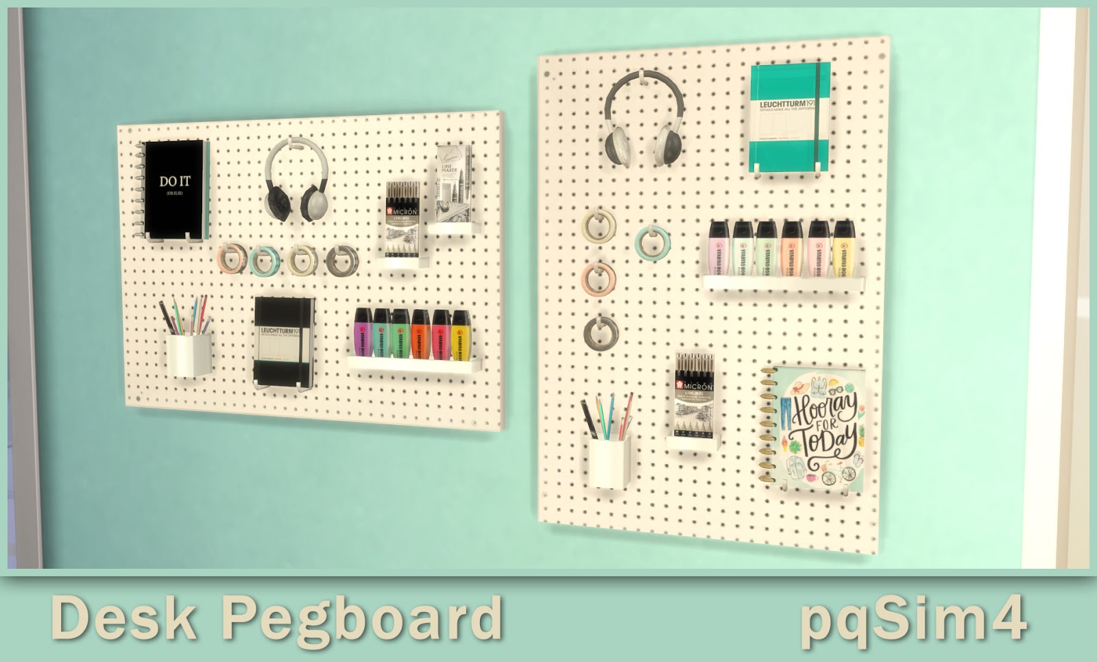 Pegboard Desk. Sims 4 Custom Content.