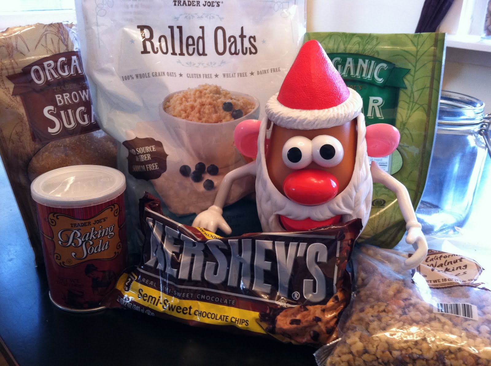 Angie's Domestication Station: Santa Potato Head's Oatmeal Cookie Jar Mixes