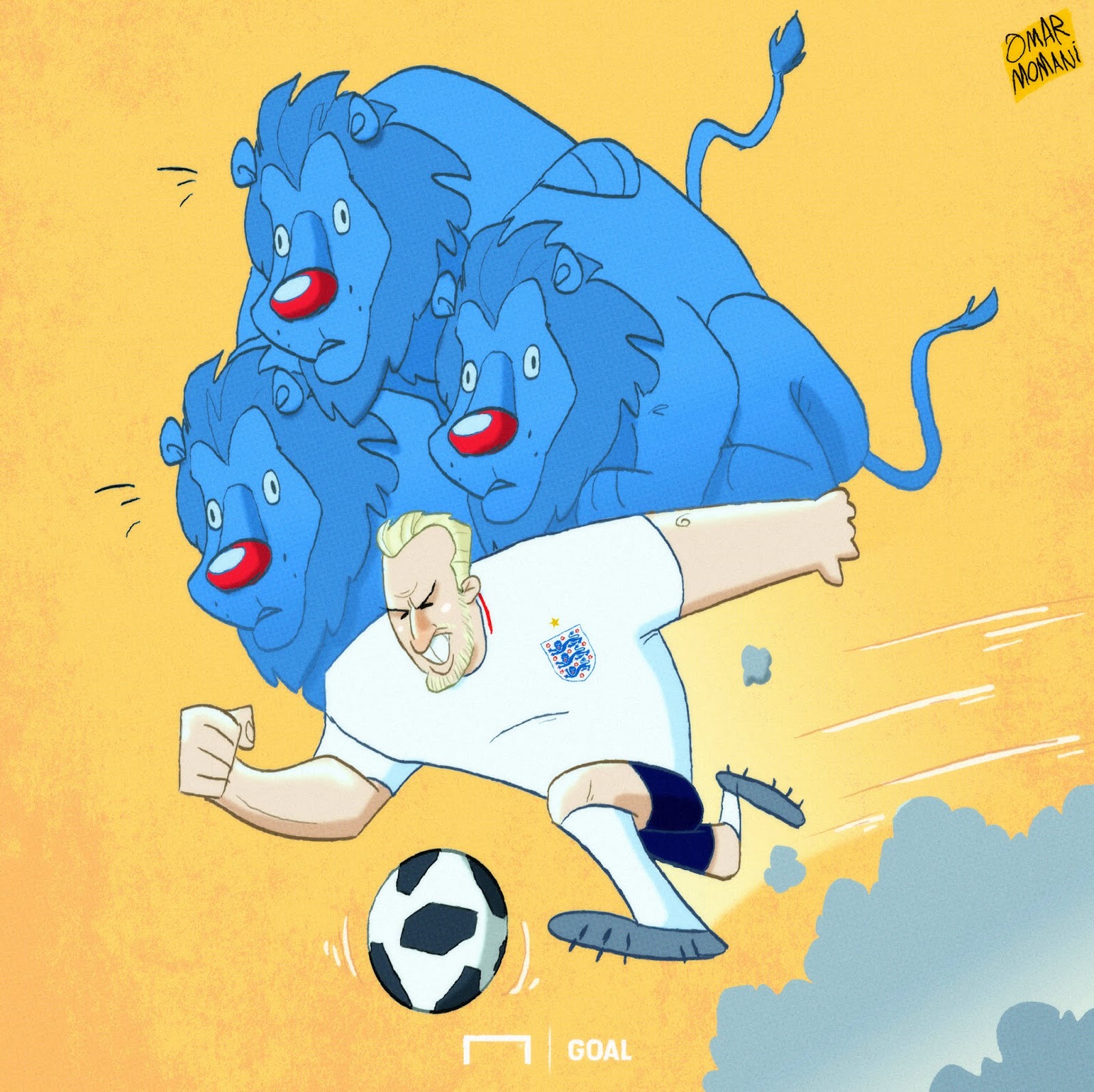 Omar Momani cartoons: Harry Kane