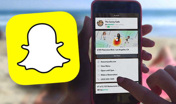 Snapchat's new context cards let you read reviews, book reservations ...