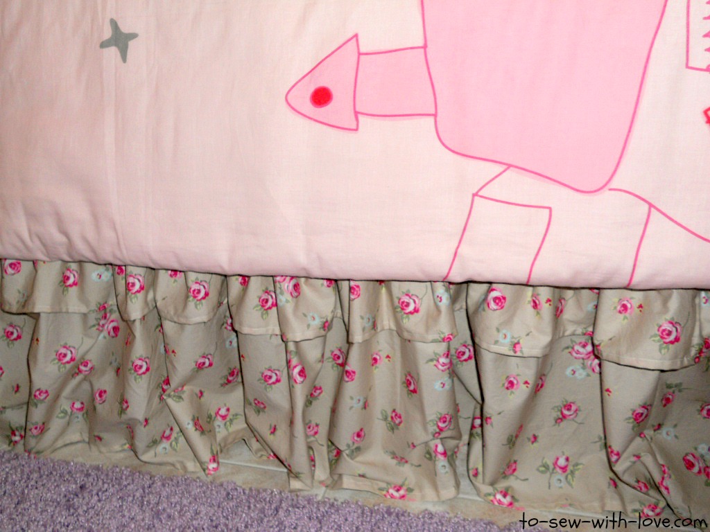 ...Sewing For Life...: Ruffled and Layered Faux Bed Skirt Tutorial