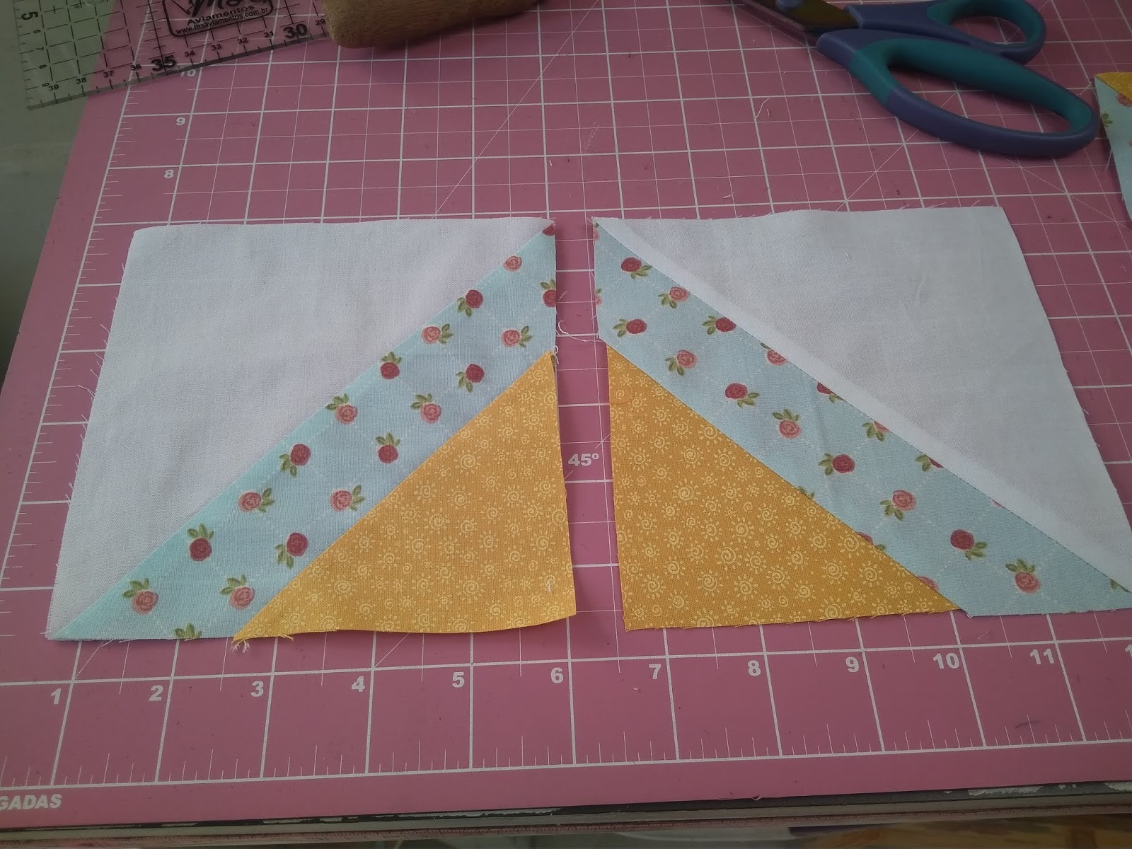 Flor de Baunilha Patchwork : Quilt com Scraps e Tutorial