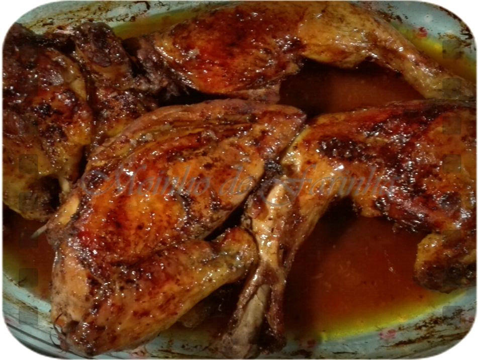Moinho De Farinha: Frango do campo no forno