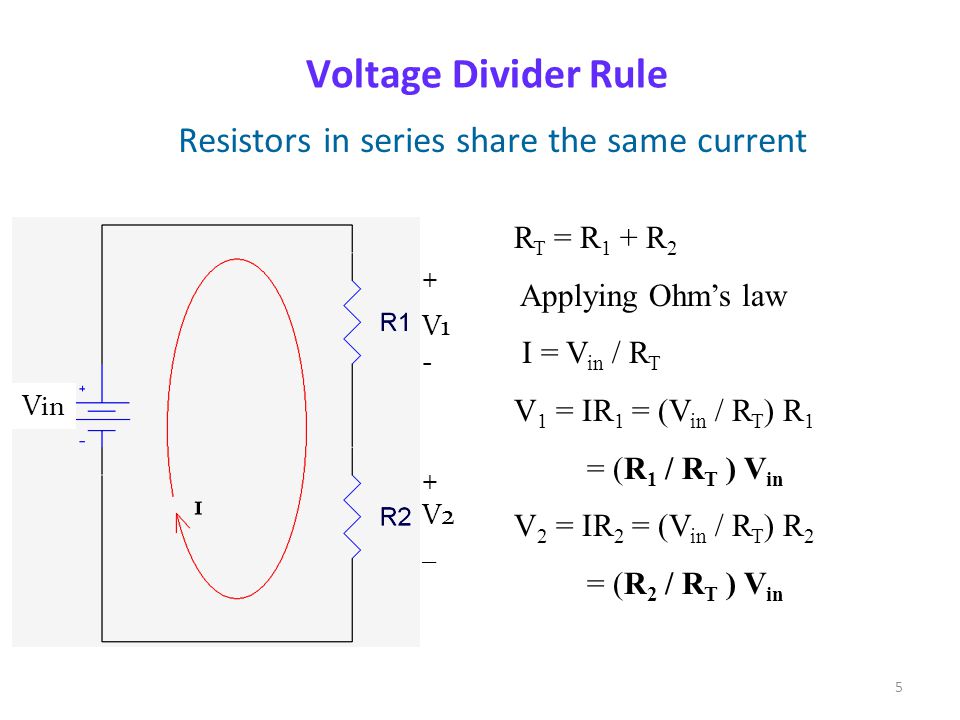 Electric Current and Voltage Division Rule | Electrical for Us