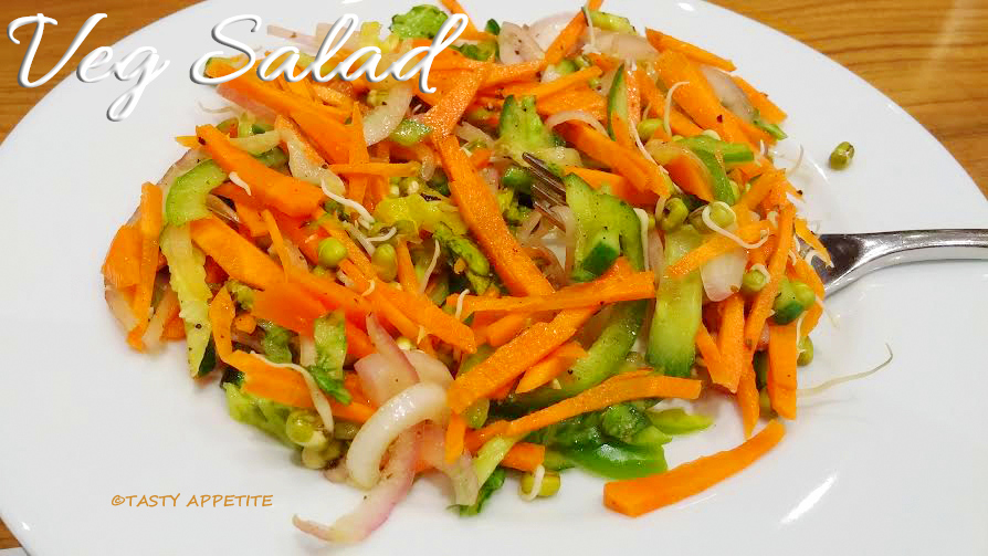 Vegetable Salad Recipe / Easy Salad Recipes / Colorful Vegetable Salad