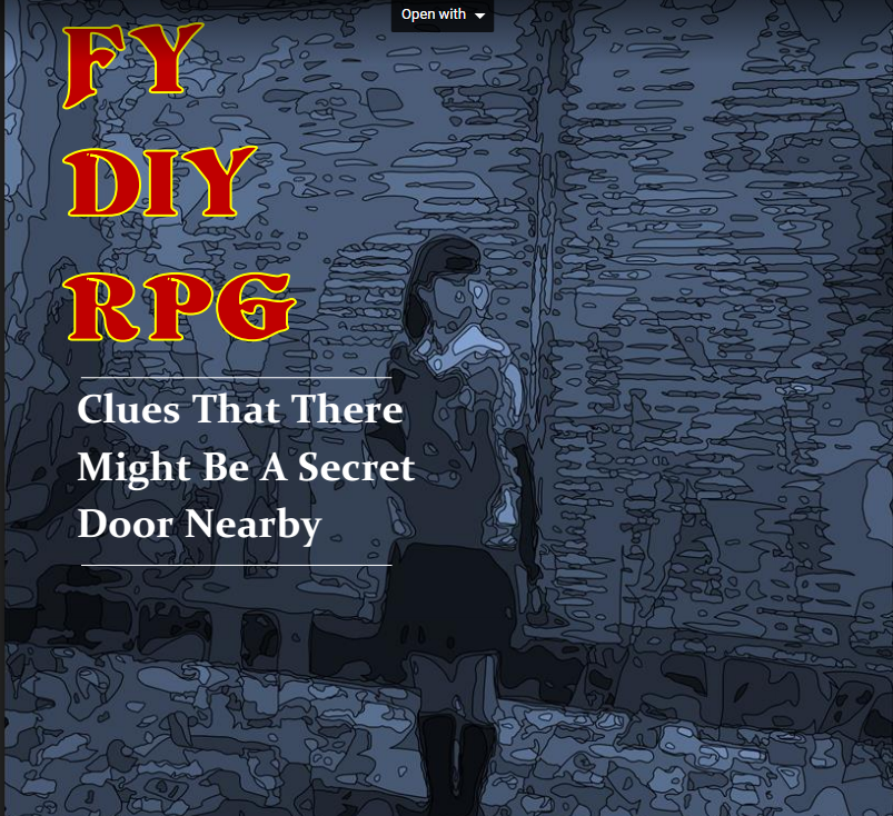 The 3 Toadstools : The FY DIY RPG Community Strikes Again