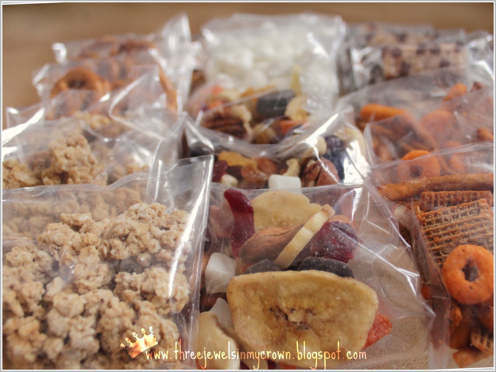 Three Jewels In My Crown: On The Go Snack Packs