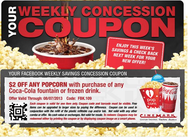 Cinemark - Get $2 Off Any Popcorn w/ Drink Purchase Printable Coupon ...