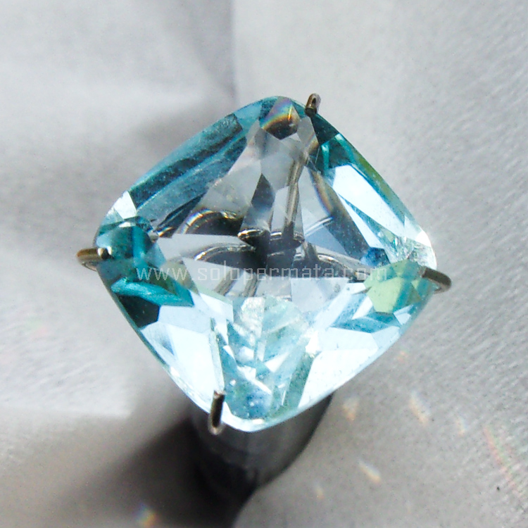 Batu Permata Blue Topaz - SP974 | Batu Moldavite | Toko Batu Akik ...