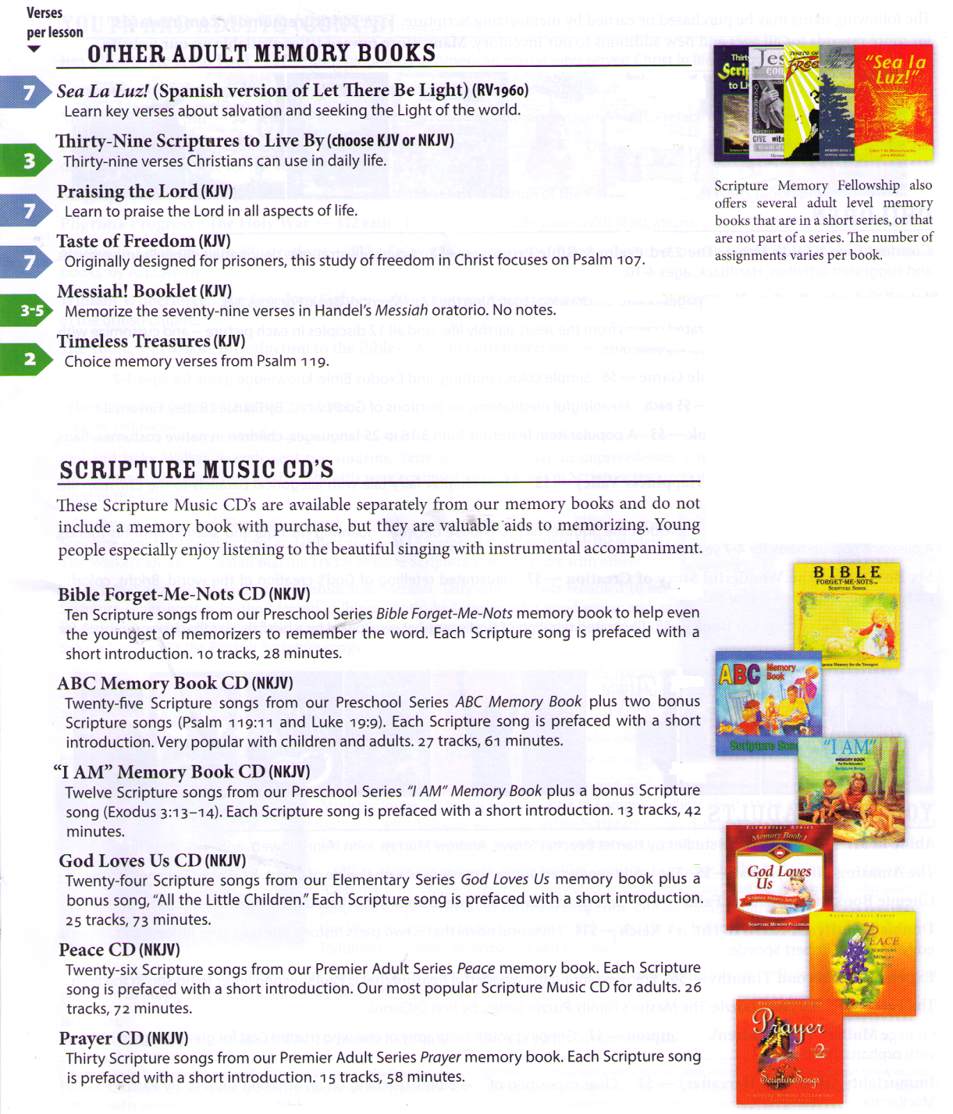 Petersham Bible Book & Tract Depot: Scripture Memory Fellowship System