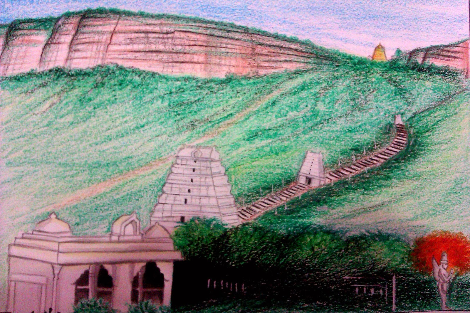 Jagadeesh Sharma Paintings: my new drawing using crayons and poster ...