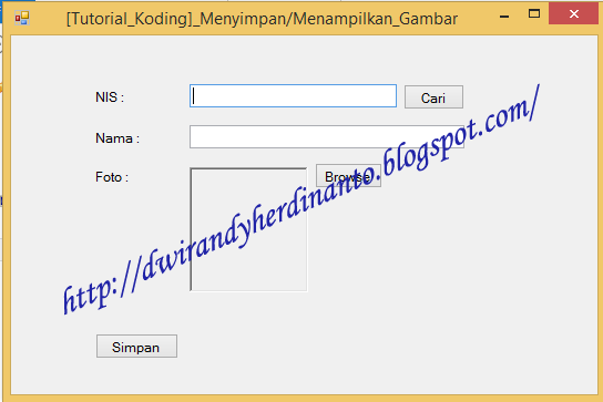 Menyimpan\Menampilkan Gambar Dari Database Dengan VB.NET - Tutorial Koding