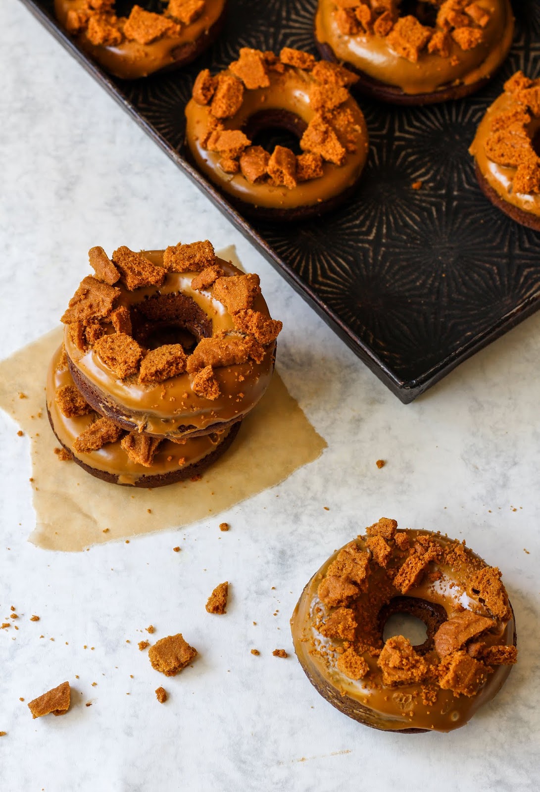 The Spoon and Whisk: Vegan Coffee & Biscoff Baked Doughnuts