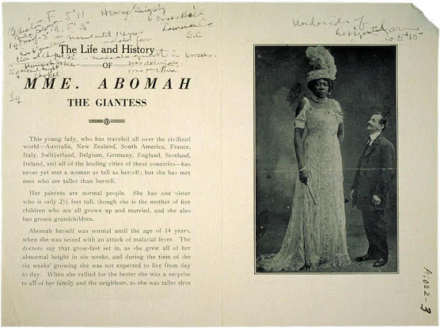 MME ABOMAH "THE AFRICAN GIANTESS," : THE TALLEST LADY IN THE WORLD