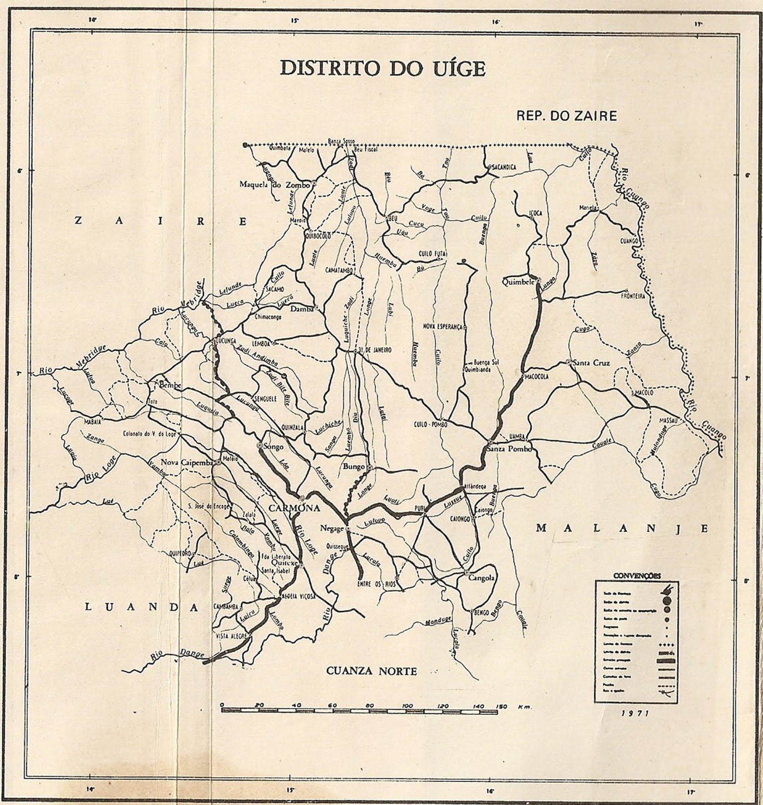 |Distancias|Béu Central - Maquela do Zombo 74km|Béu Central- Sacandica ...