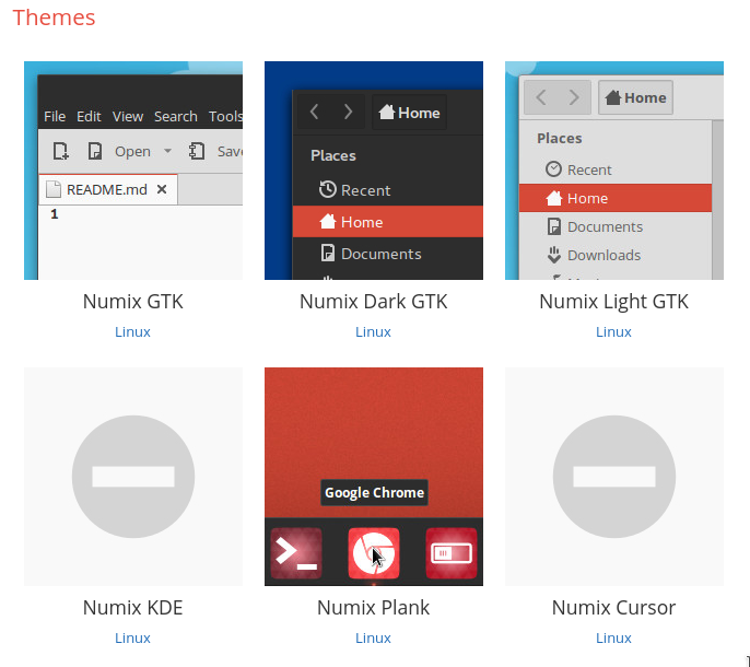Numix-icon-theme-square no GNU/Linux