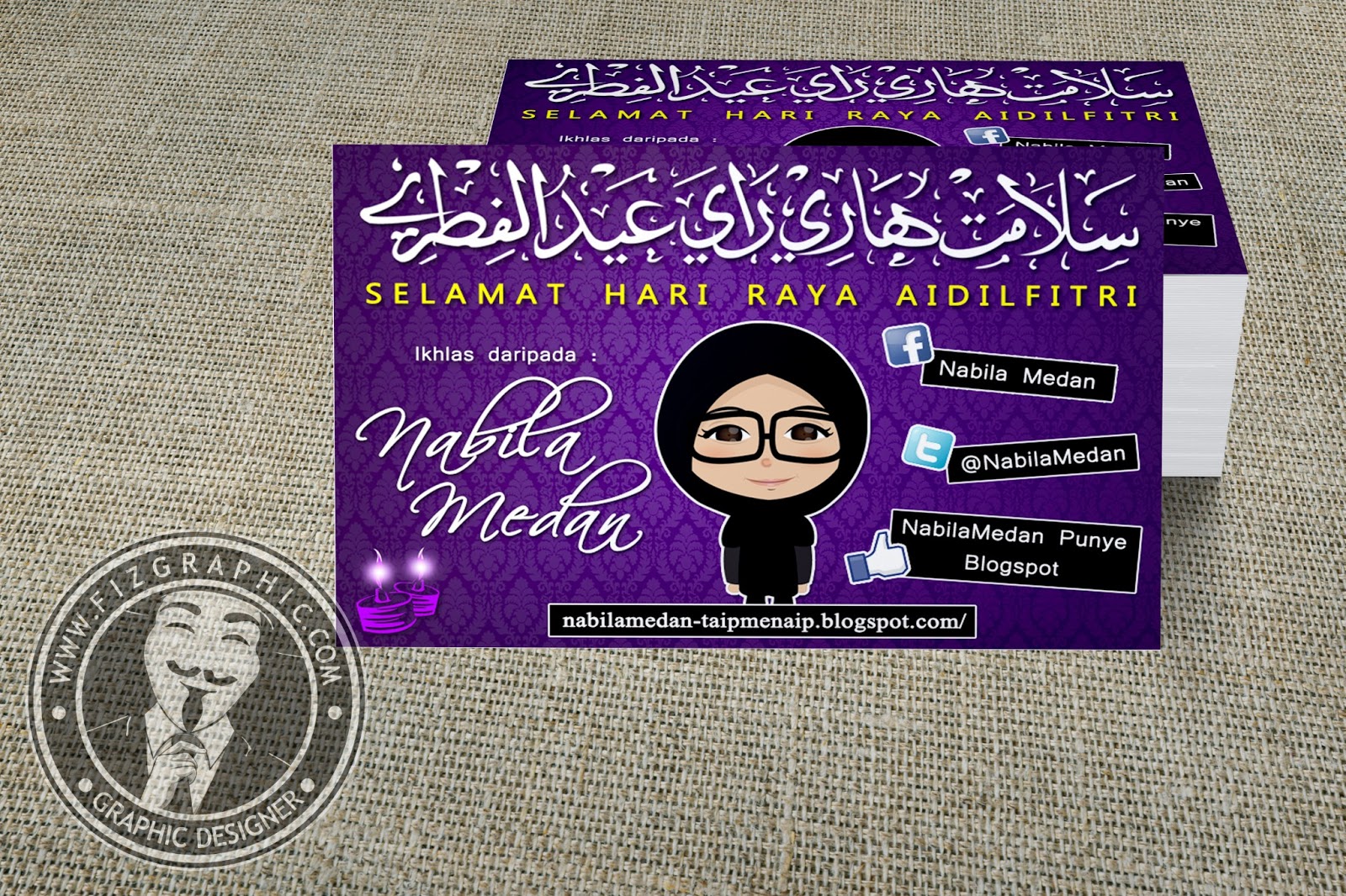 Fizgraphic: Design Kad Raya Bloggers