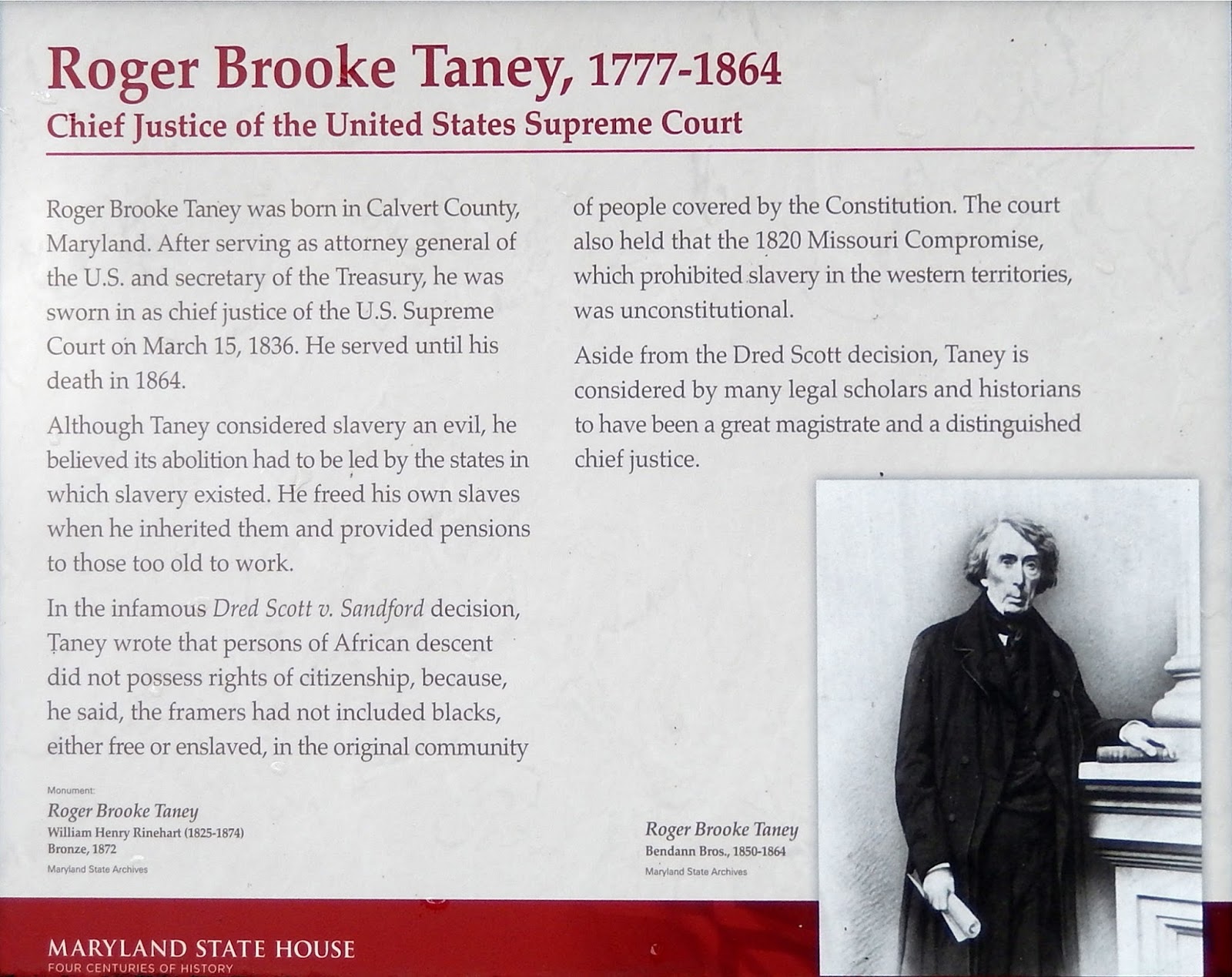 The Portrait Gallery: Roger B. Taney