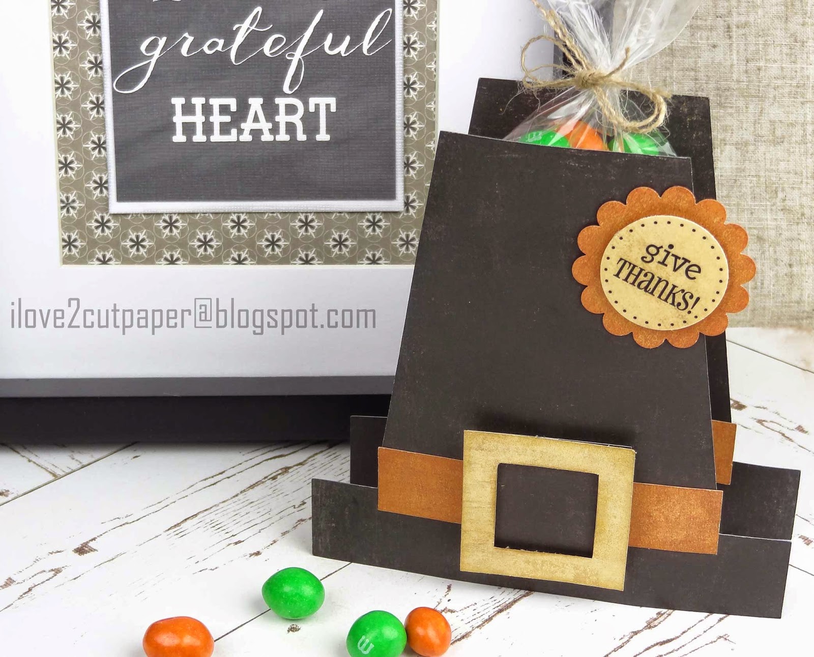 i love 2 cut paper: Pilgrim Hat Gift Box for Thanksgiving