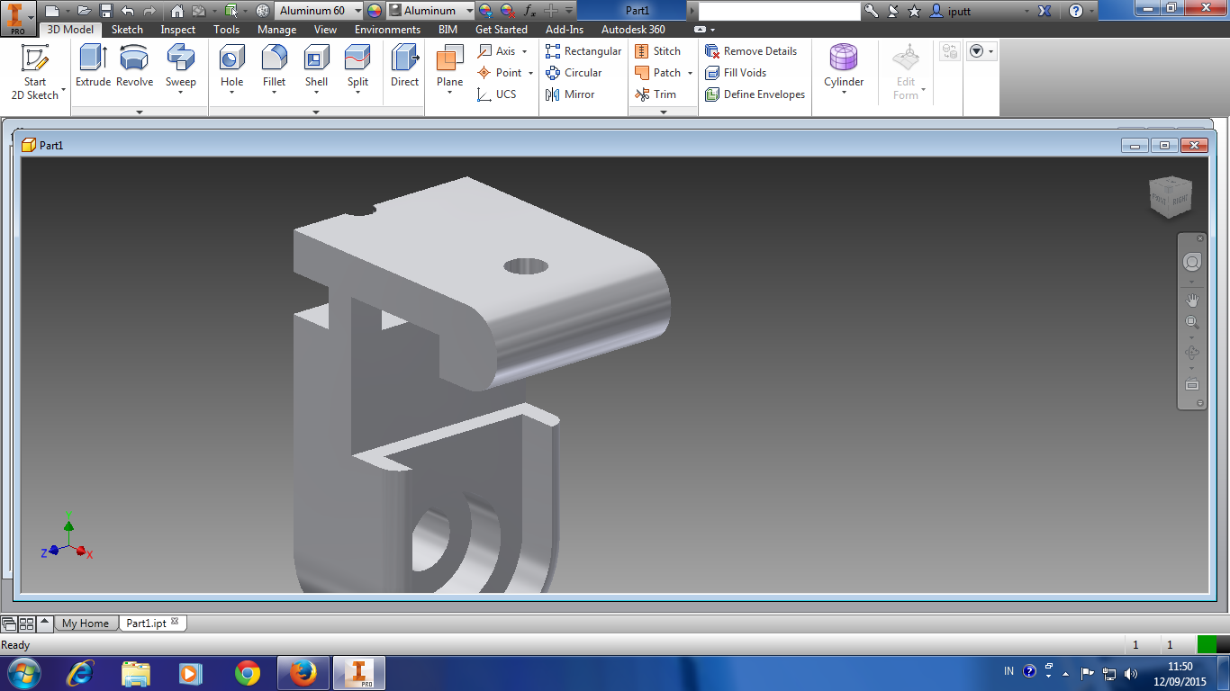 TEKNIK MESIN : gambar 2d& 3d autodesk inventor 2015 professional