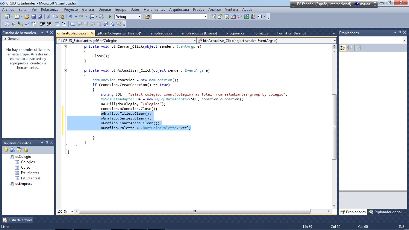 Gráficas Estadísticas en C# (Objeto ChartControl)