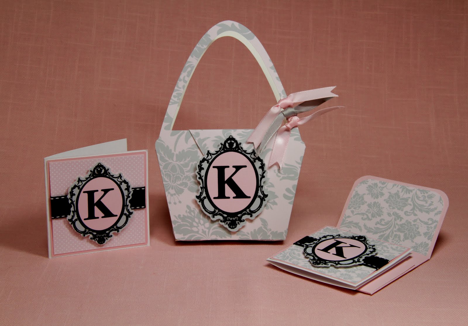 The Paper Boutique: Monogram Purse Box with Matching Cards and Envelopes