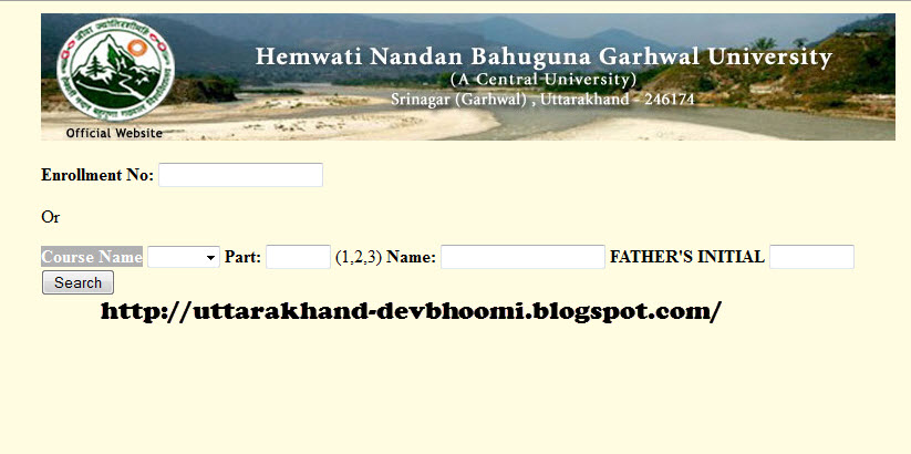 Download Admit Card UG (BA, BCOM, BSC) for HNBGU ~ Uttarakhand DevBhoomi
