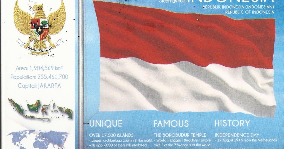 A Journey of Postcards: Flags of the World | Indonesia
