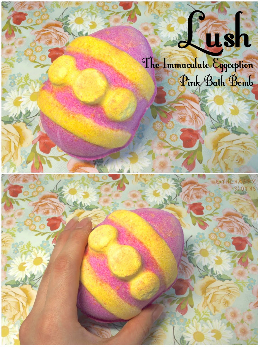 Lush Easter Review Part I: The Immaculate Eggception Pink Bath Bomb ...