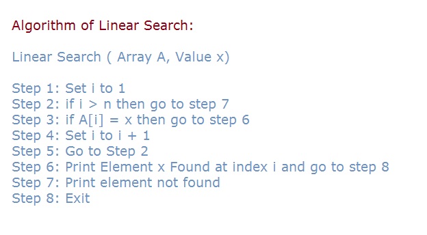 Linear Search In Data Structure
