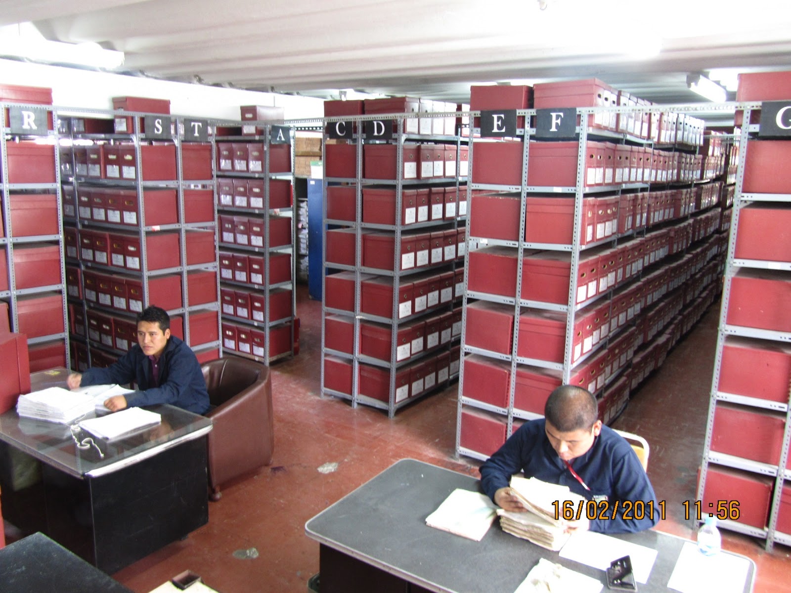 Organización del Archivo Central MDSMP